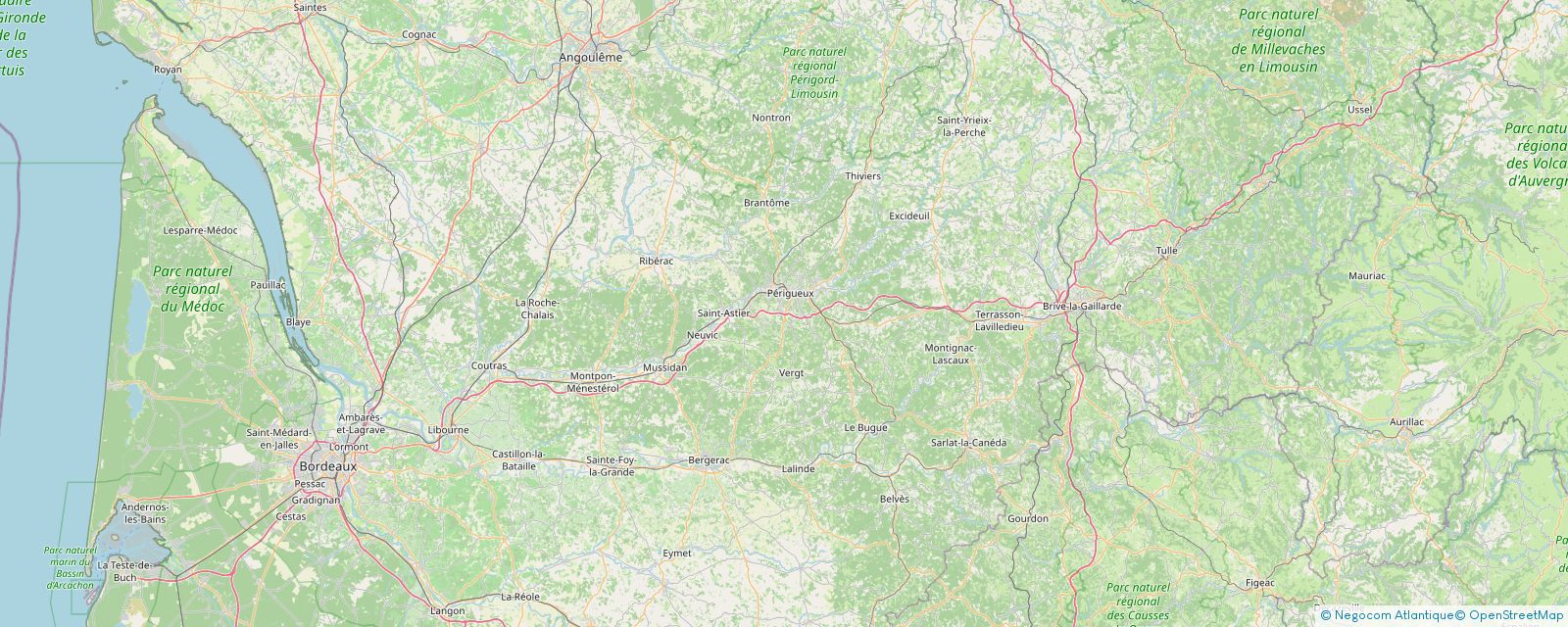 Carte touristique du Périgord - Guide du Périgord
