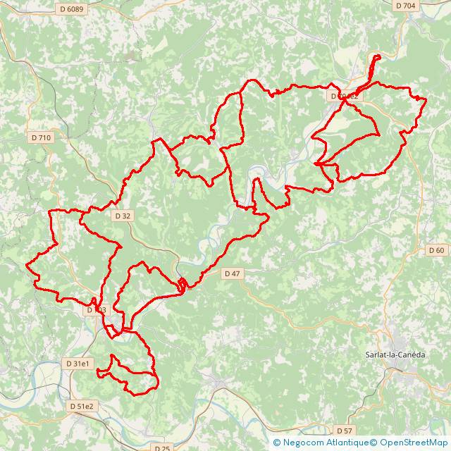 Itinéraire cycloroute Montignac-Coly-Saint-Amand - Guide du Périgord