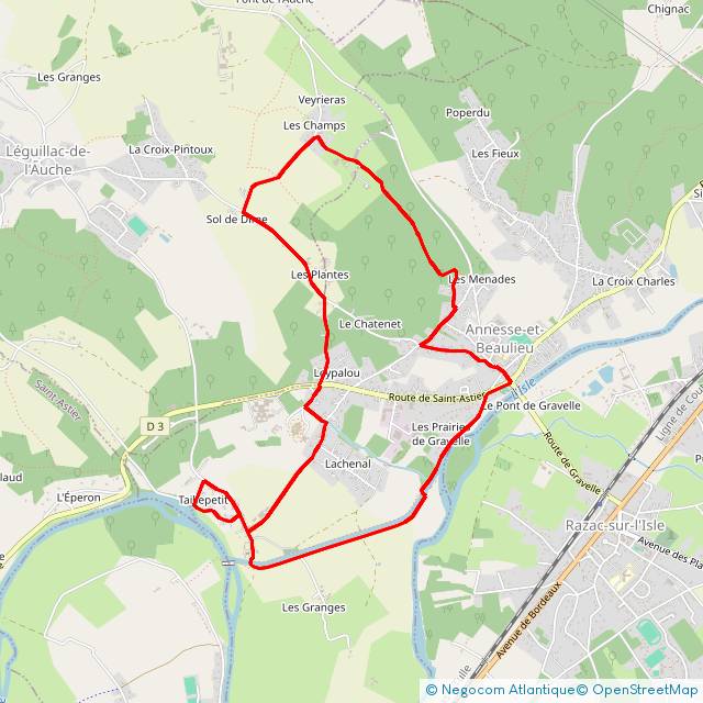 itinéraires à Annesse et Beaulieu - Guide du Périgord